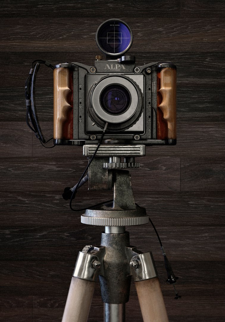 3d Alpa Vintage Camera Model