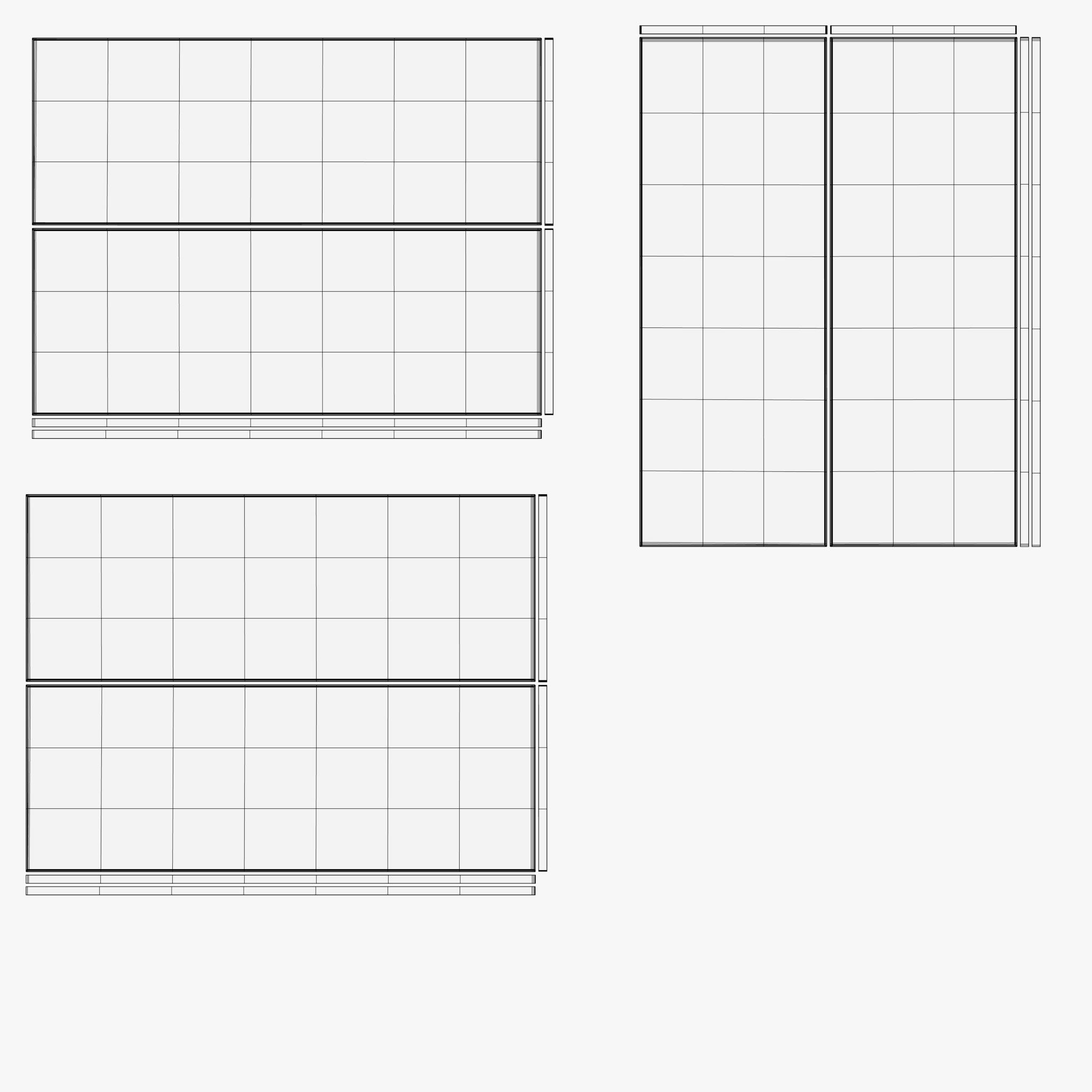 3 panels large window 3D model - TurboSquid 1810411