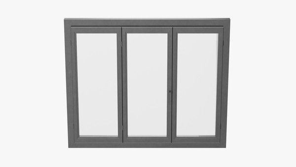 3 panels large window 3D model - TurboSquid 1810411