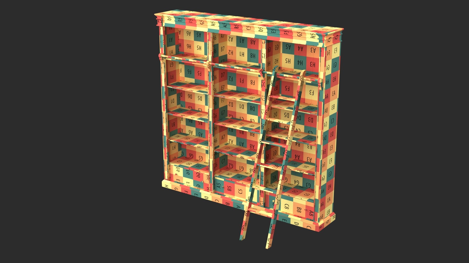 3D Model Bookcase - TurboSquid 2189618