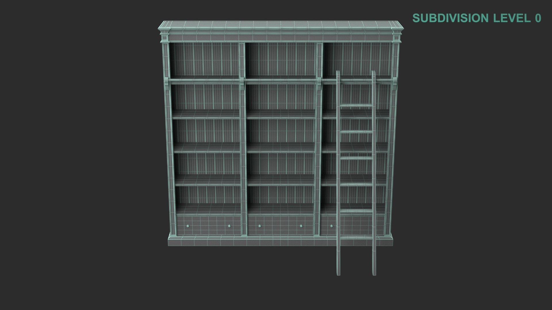 3D Model Bookcase - TurboSquid 2189618