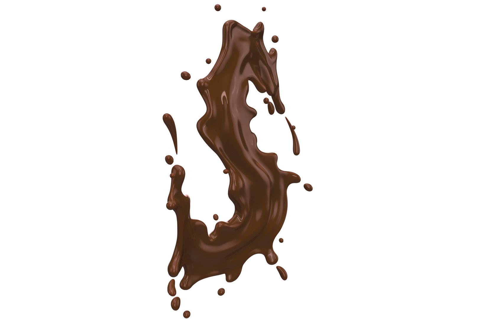 Chocolate Curve Splash 3D Model - TurboSquid 2127975