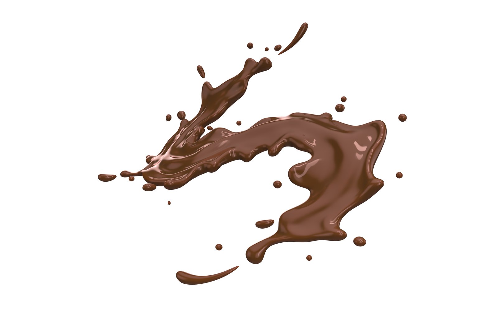 Chocolate Curve Splash 3D Model - TurboSquid 2127975