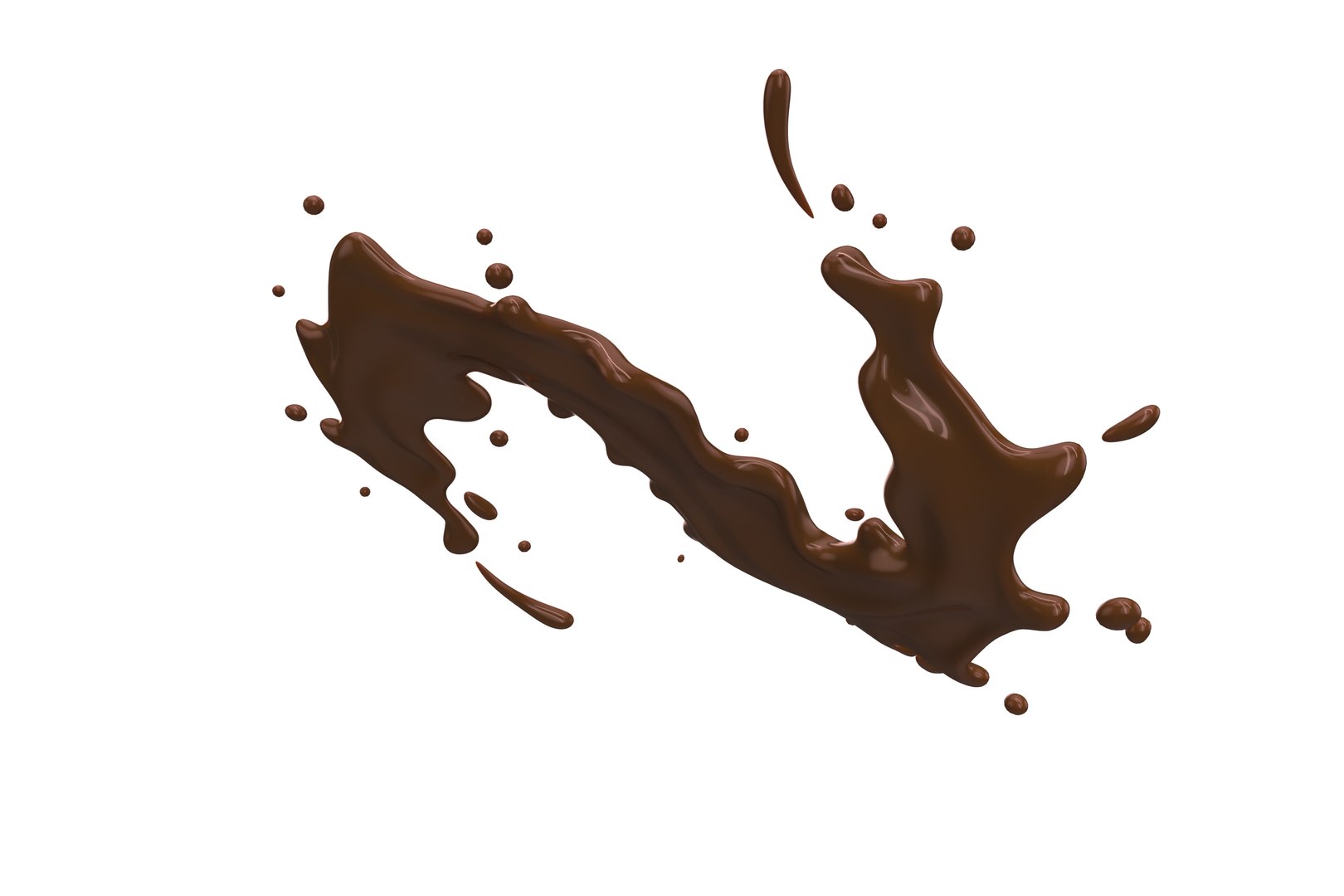 Chocolate Curve Splash 3D Model - TurboSquid 2127975