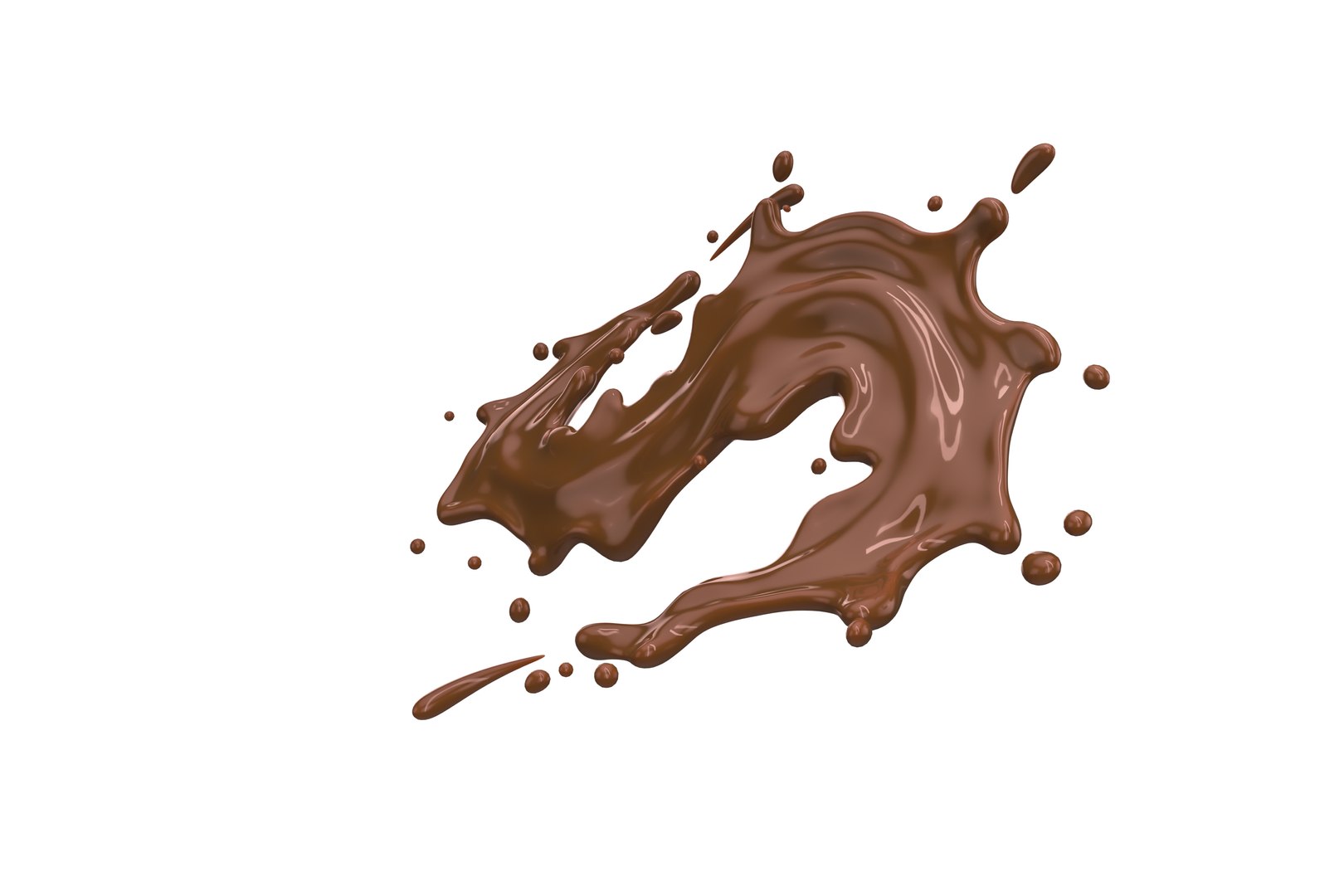 Chocolate Curve Splash 3D Model - TurboSquid 2127975