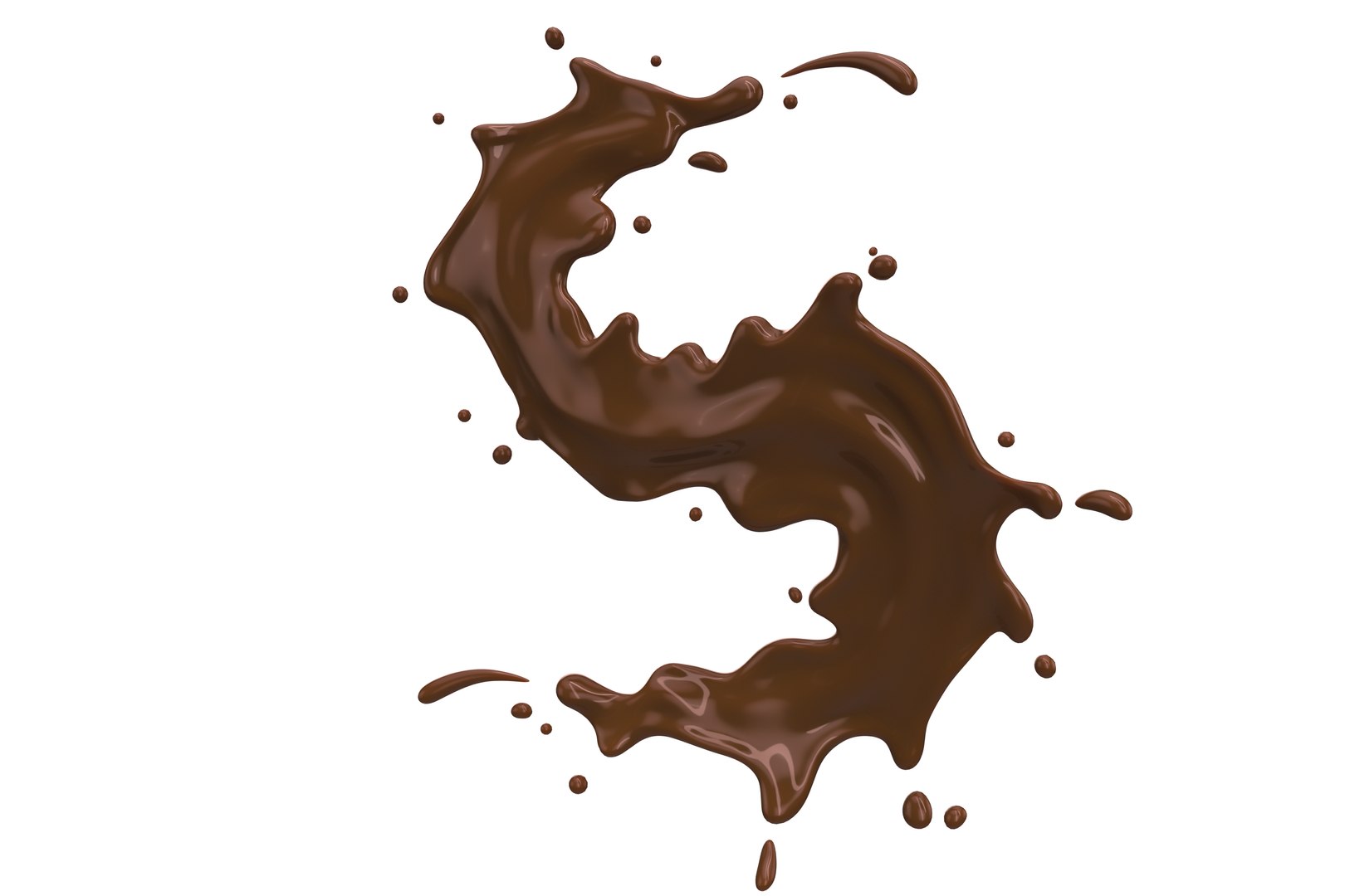 Chocolate Curve Splash 3D Model - TurboSquid 2127975