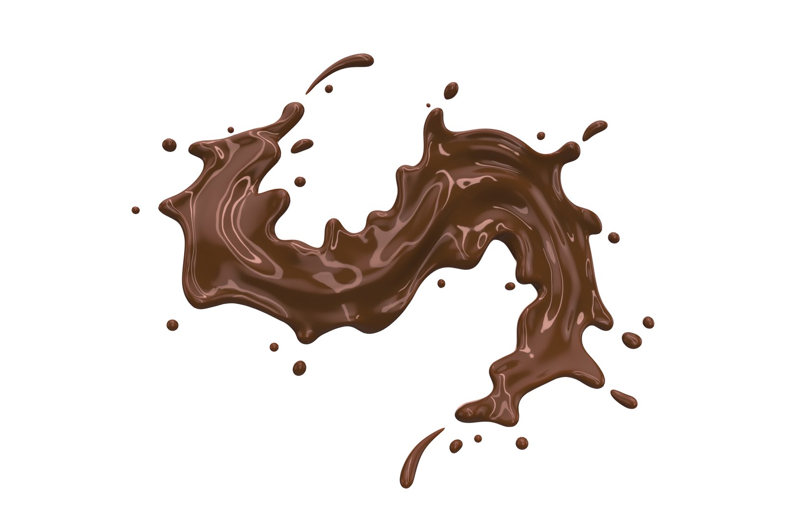 Chocolate Curve Splash 3D Model - TurboSquid 2127975