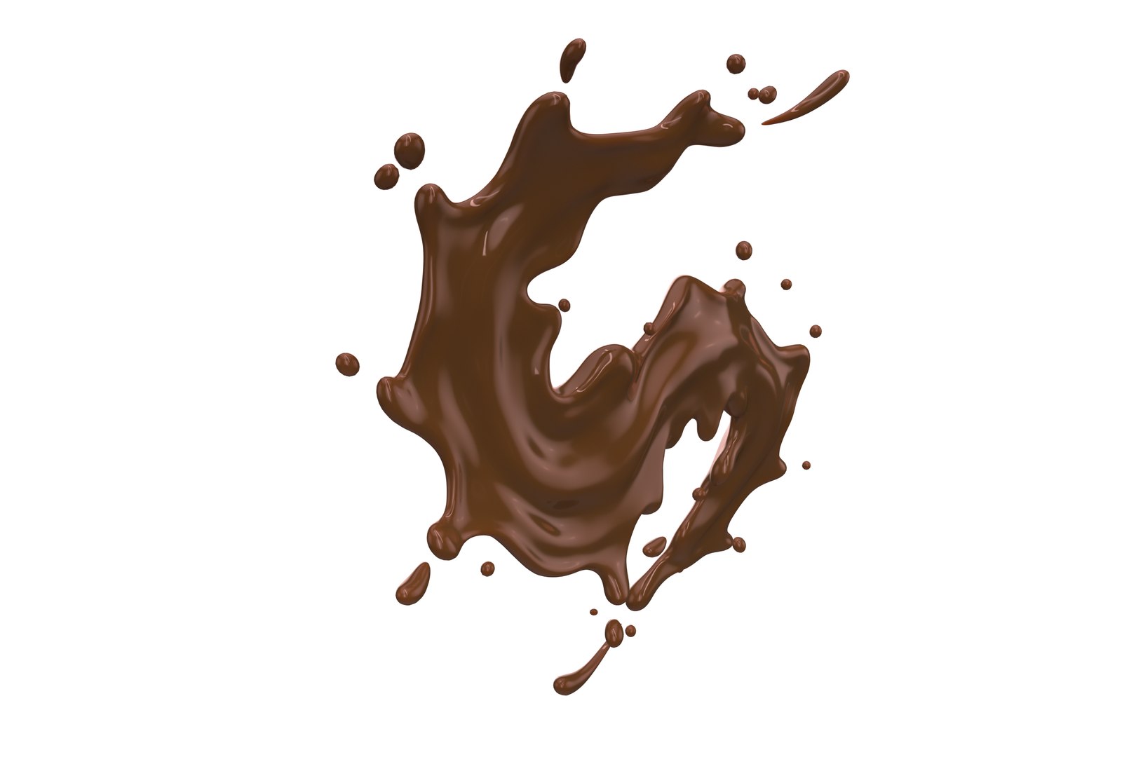 Chocolate Curve Splash 3D Model - TurboSquid 2127975