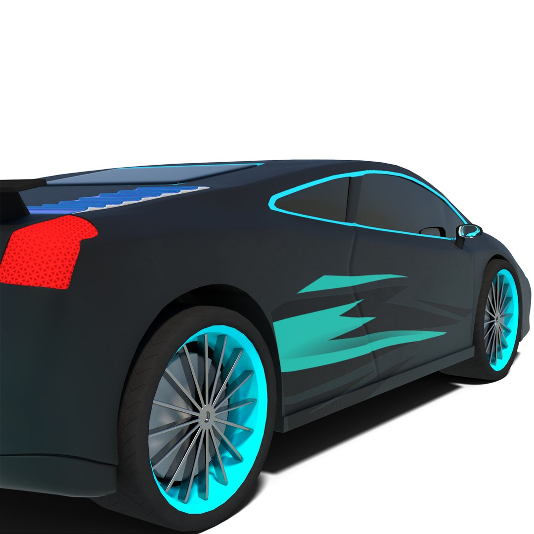 Sports Car Neon 3D - TurboSquid 2095286
