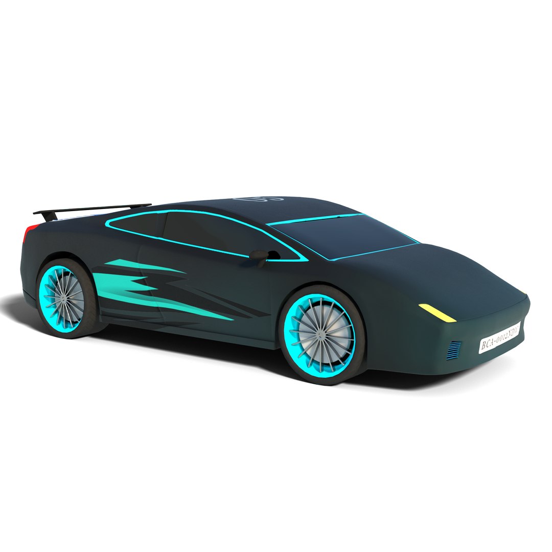 Sports Car Neon 3D - TurboSquid 2095286