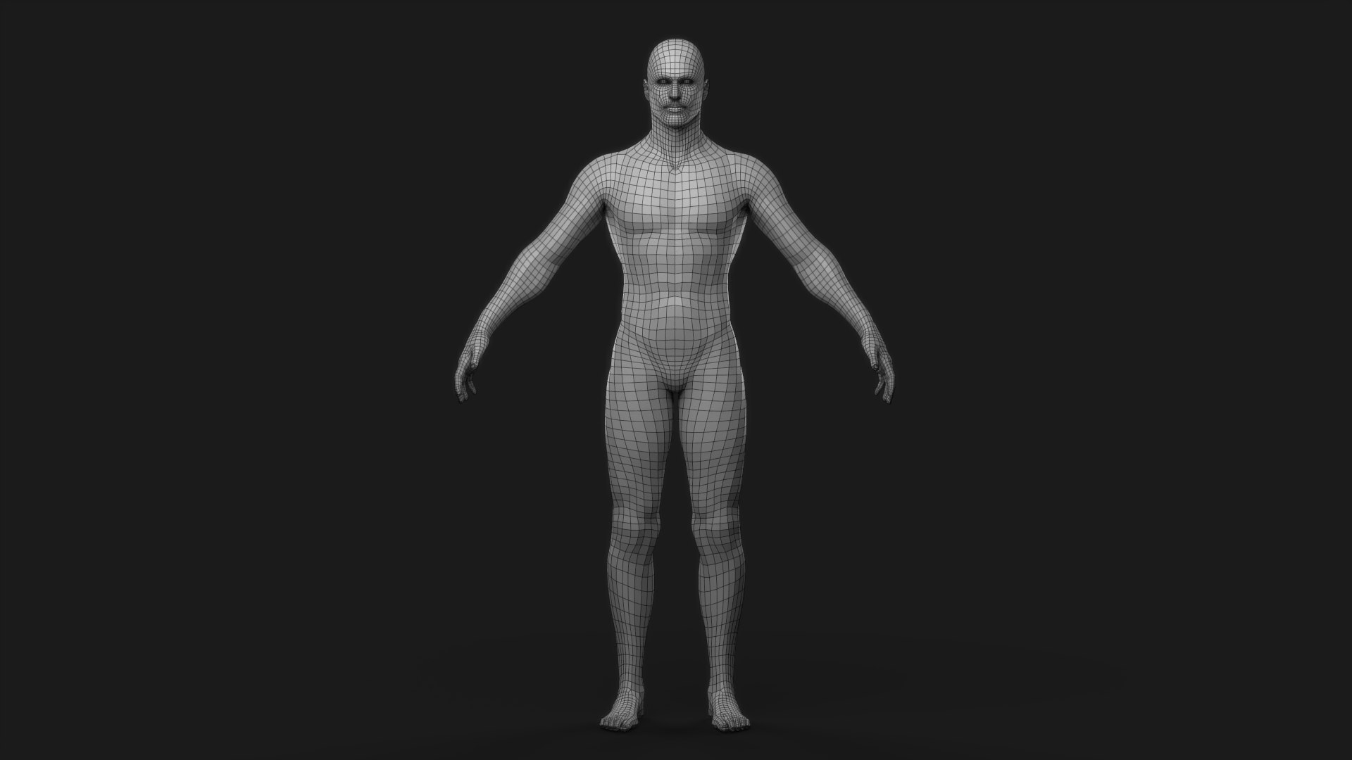 Realistic Low Poly Man Body Basemesh model - TurboSquid 2014792