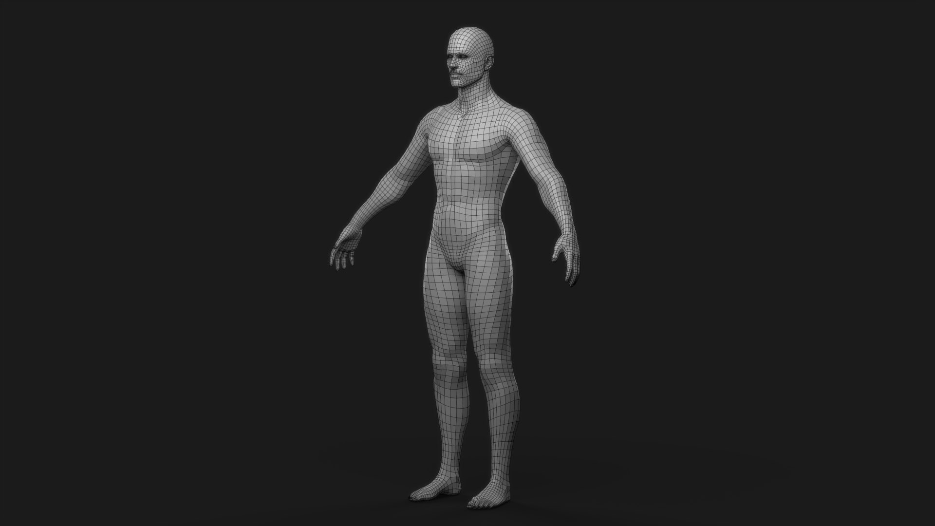 Realistic Low Poly Man Body Basemesh model - TurboSquid 2014792