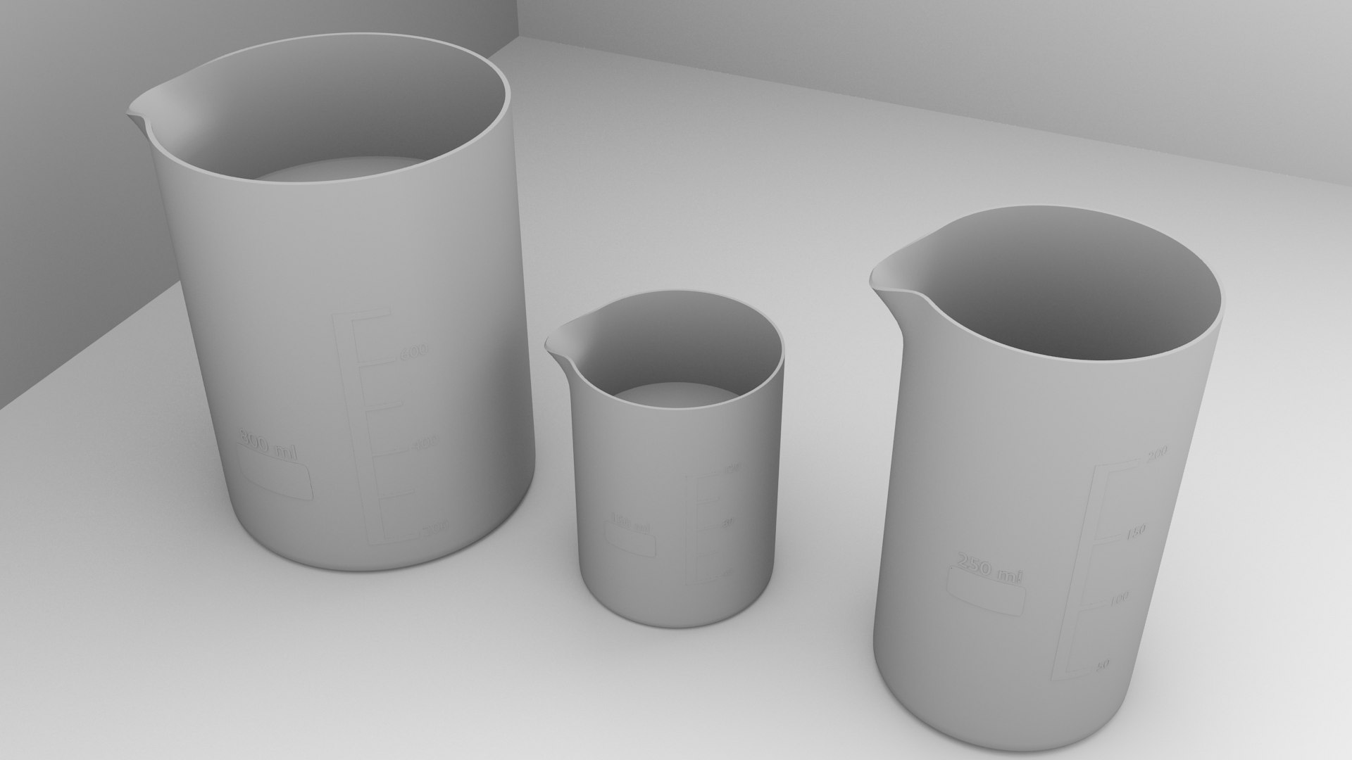 3D 150ml 250ml 800ml Glass - TurboSquid 1553553