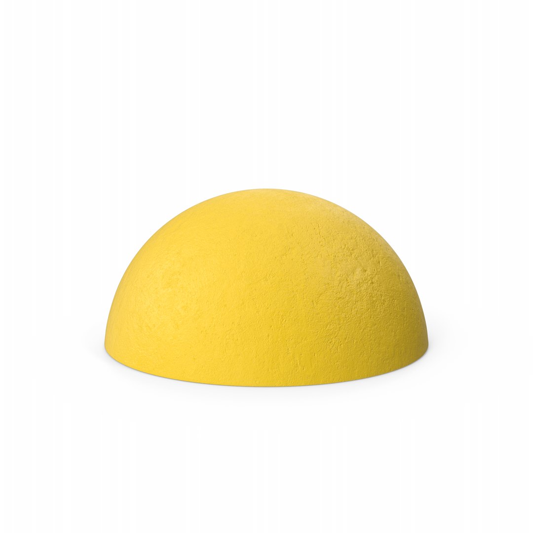 Yellow Hemisphere Bollard 3D Model - TurboSquid 2329291