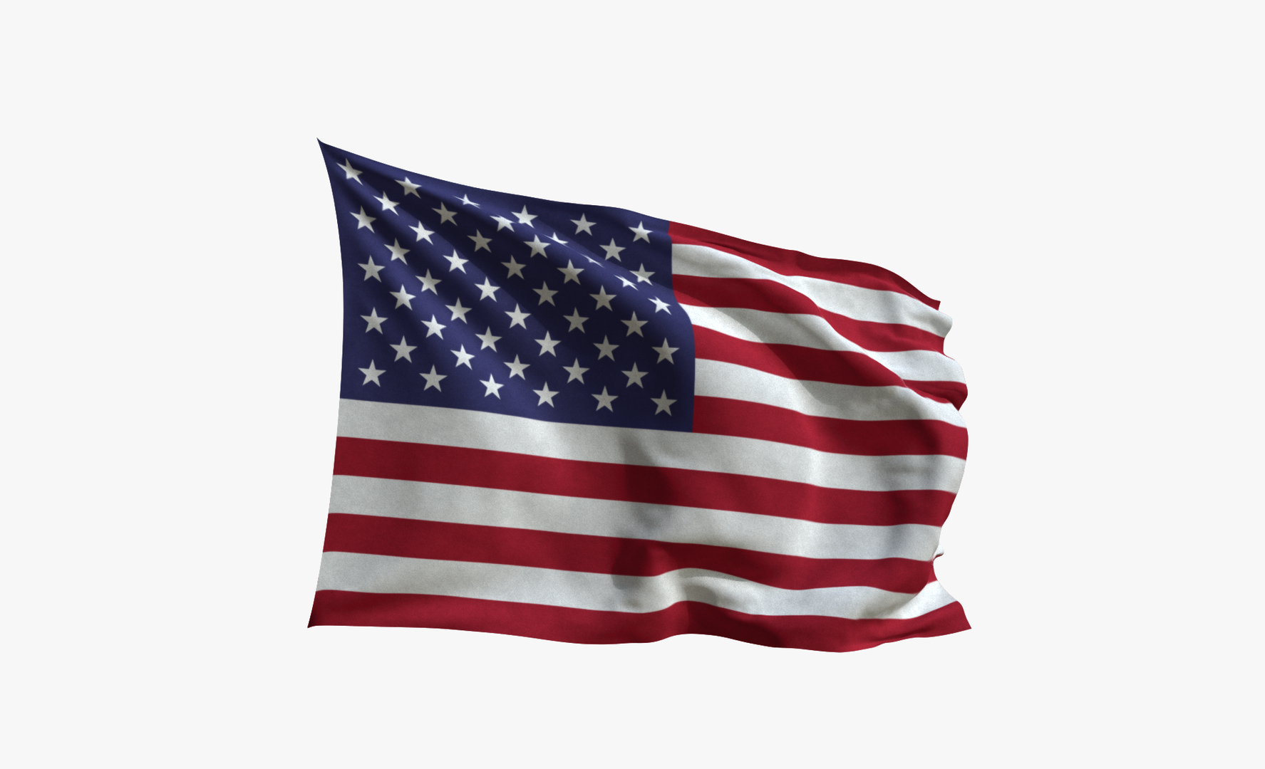 Realistic Animated Flag - Microtexture Rigged - Put Your Own Texture ...