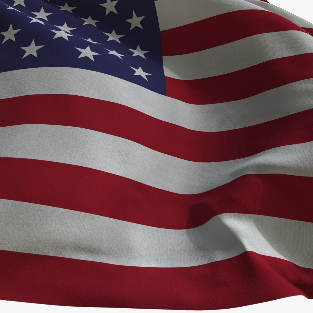 Realistic Animated Flag - Microtexture Rigged - Put Your Own Texture ...