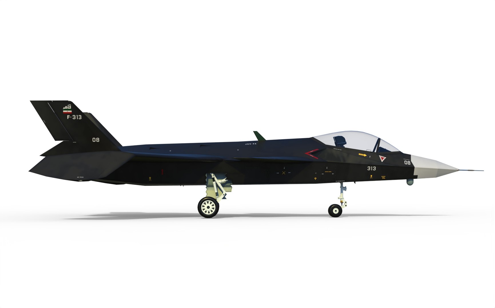 F-313 Qaher Iranian Stealth Fighter 3D - TurboSquid 2300709