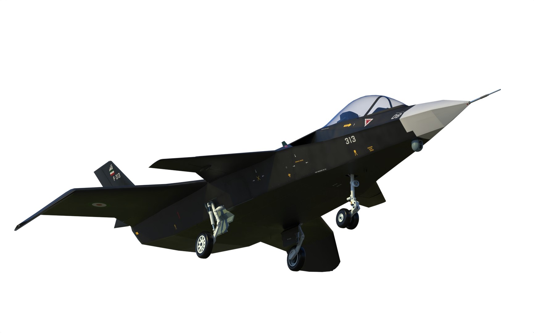 F-313 Qaher Iranian Stealth Fighter 3D - TurboSquid 2300709