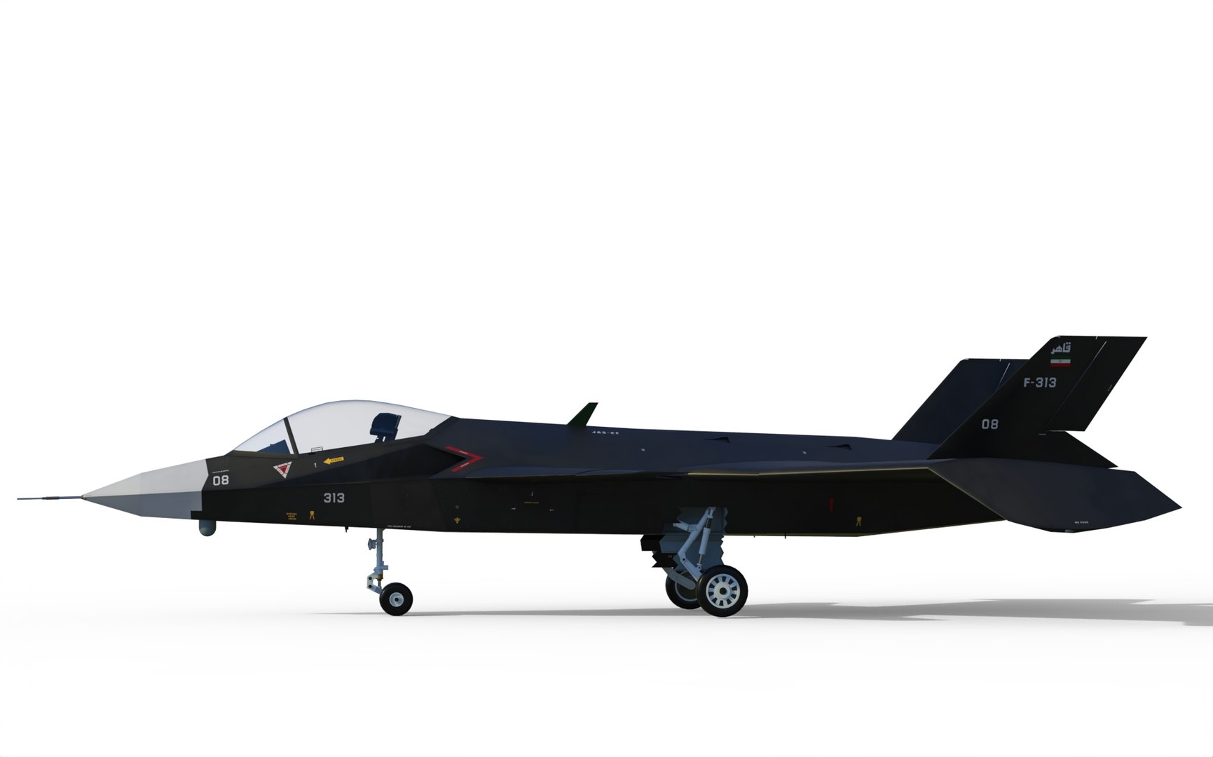 F-313 Qaher Iranian Stealth Fighter 3D - TurboSquid 2300709
