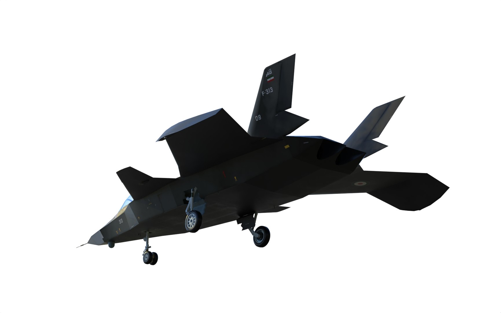 F-313 Qaher Iranian Stealth Fighter 3D - TurboSquid 2300709