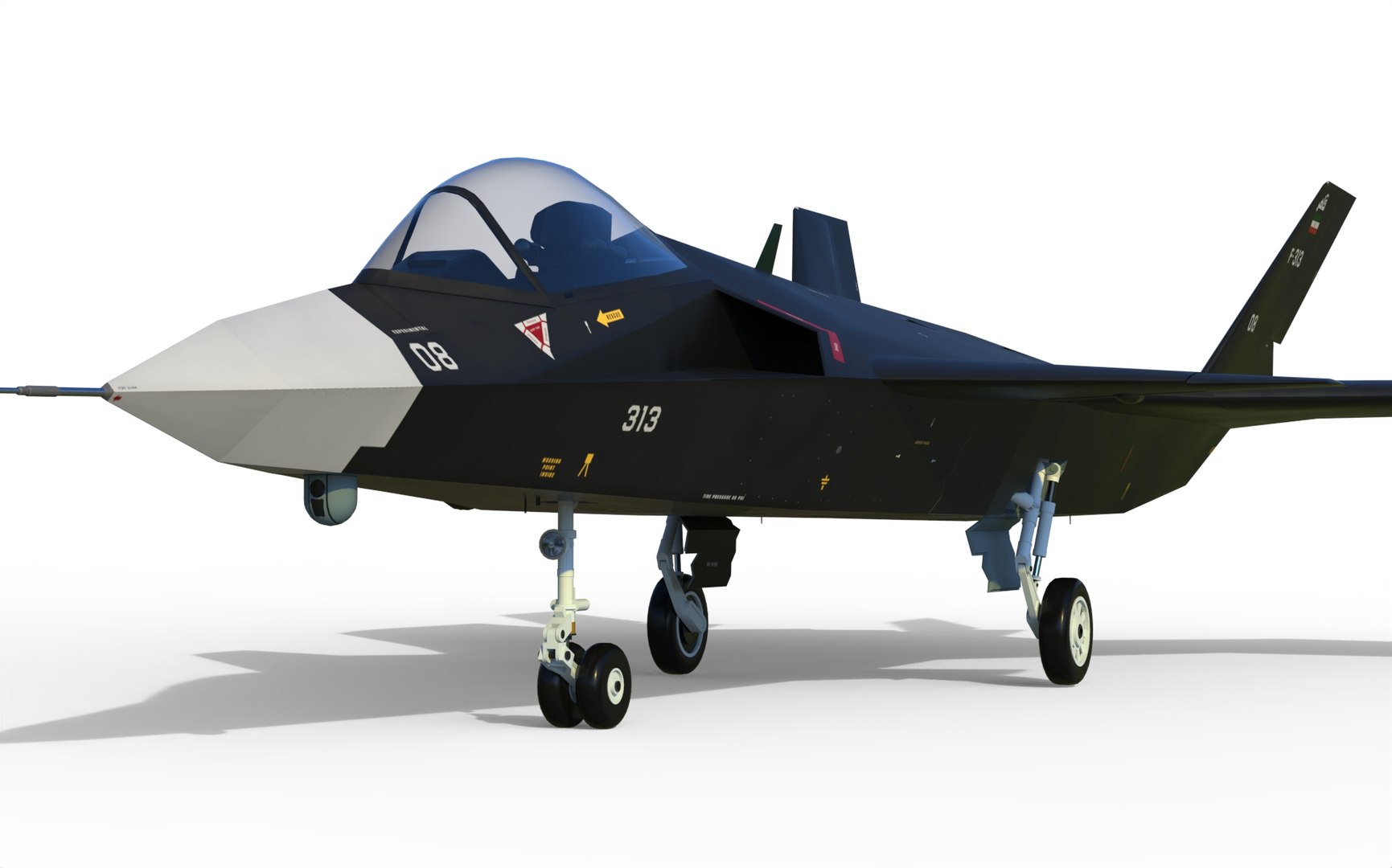 F-313 Qaher Iranian Stealth Fighter 3D - TurboSquid 2300709