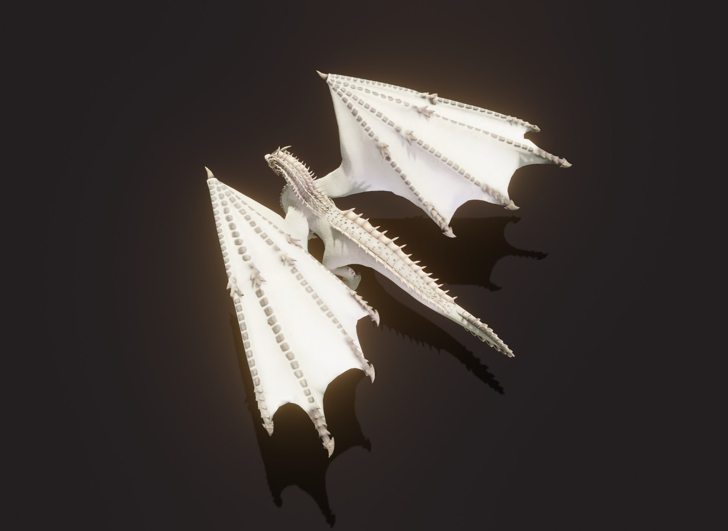 3D Realistic White Dragon Animated Low-poly 3D Model - TurboSquid 2318587
