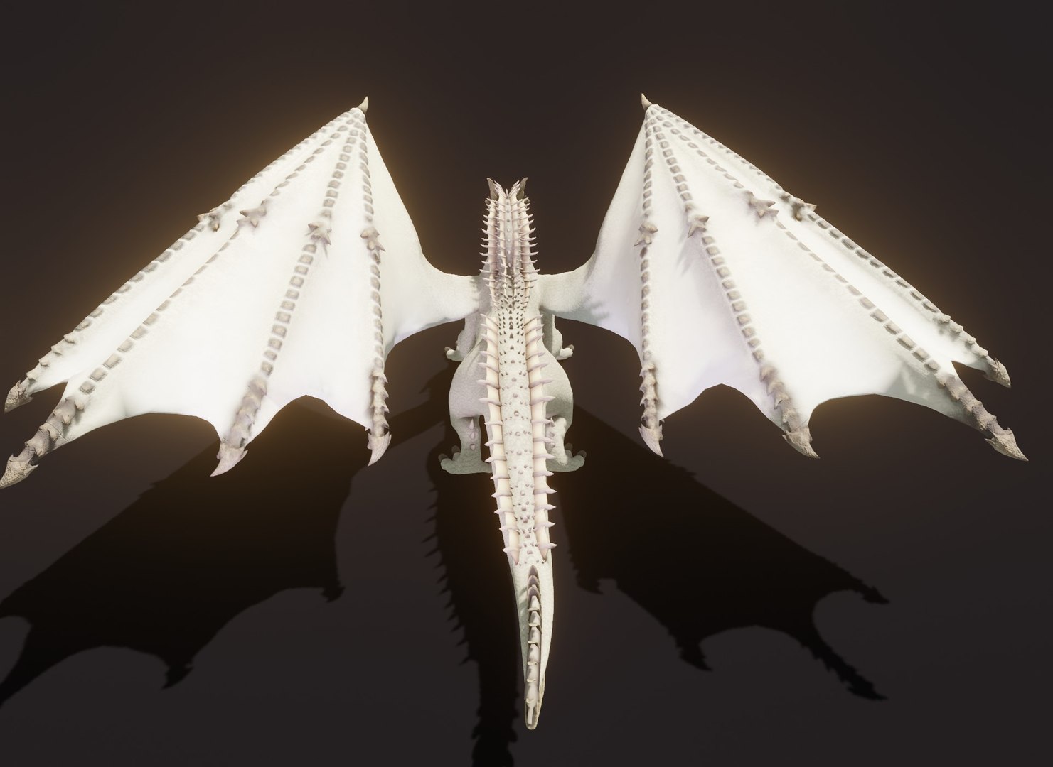 3D Realistic White Dragon Animated Low-poly 3D Model - TurboSquid 2318587