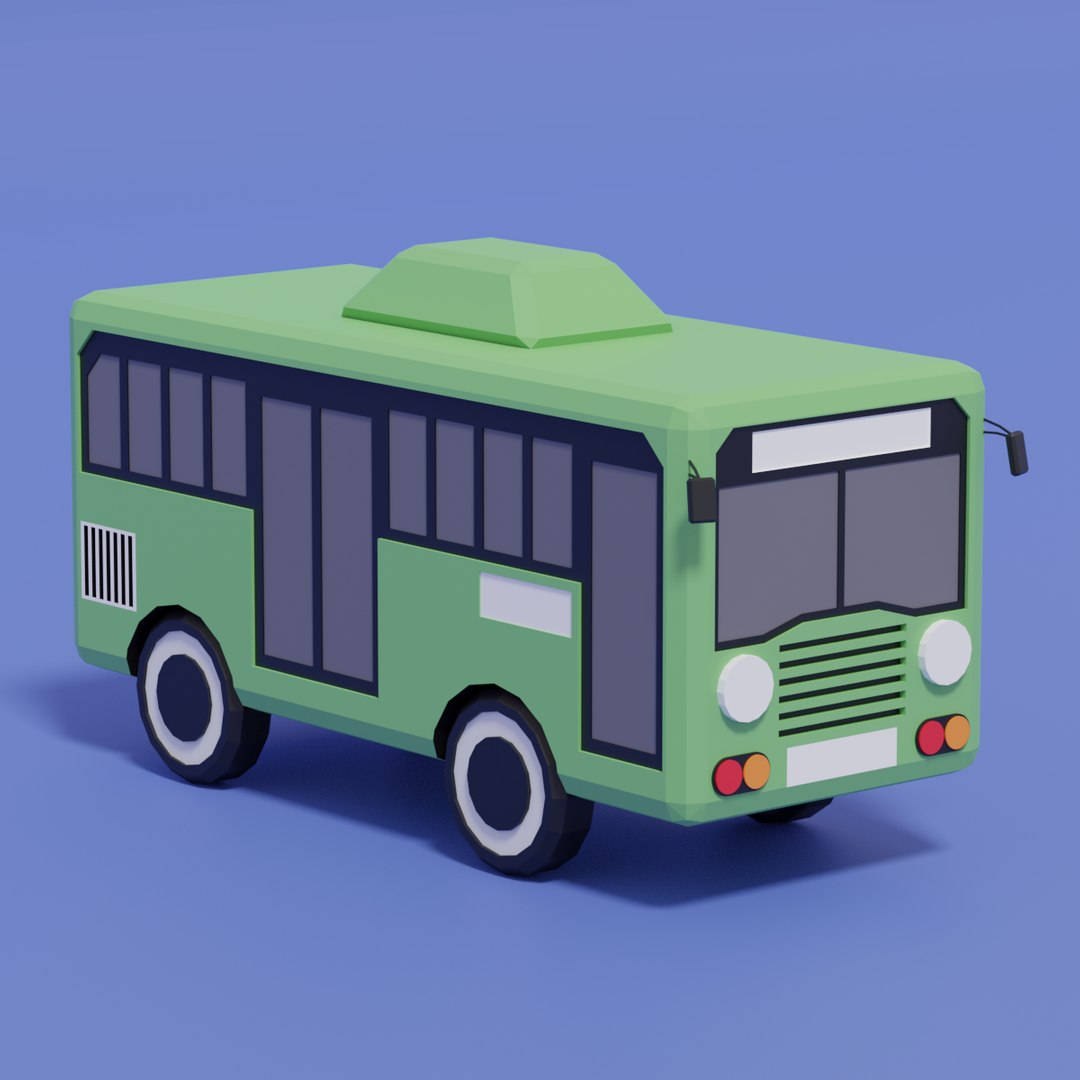 Cartoon Bus 3d Model Turbosquid 2239994