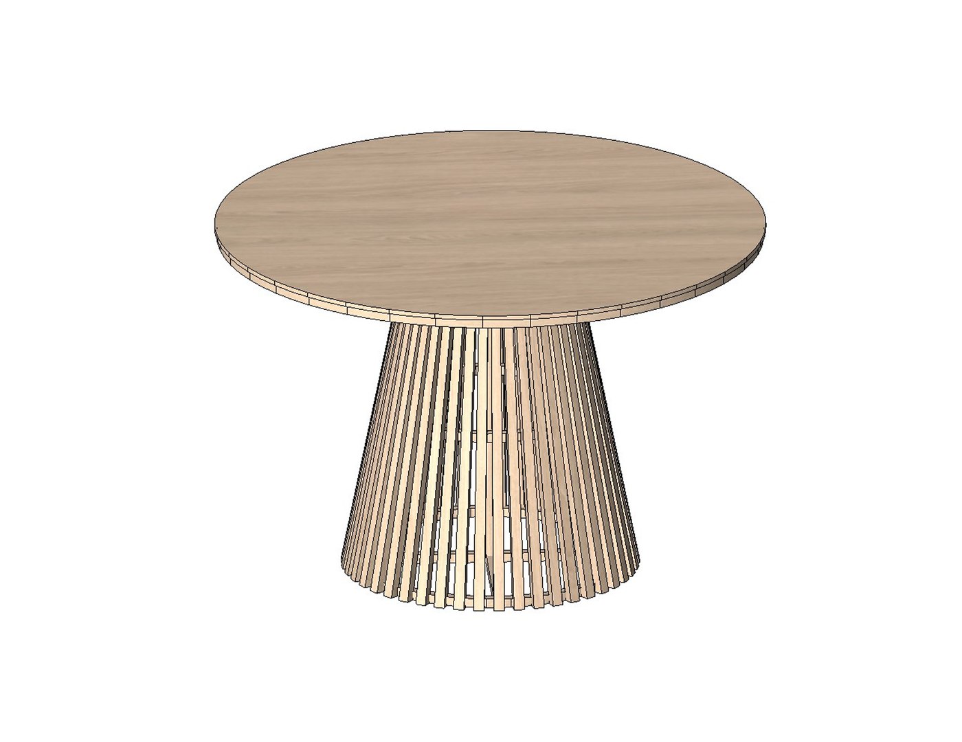 3D Modern Dining Table Created In Revit Family Model - TurboSquid 2024215