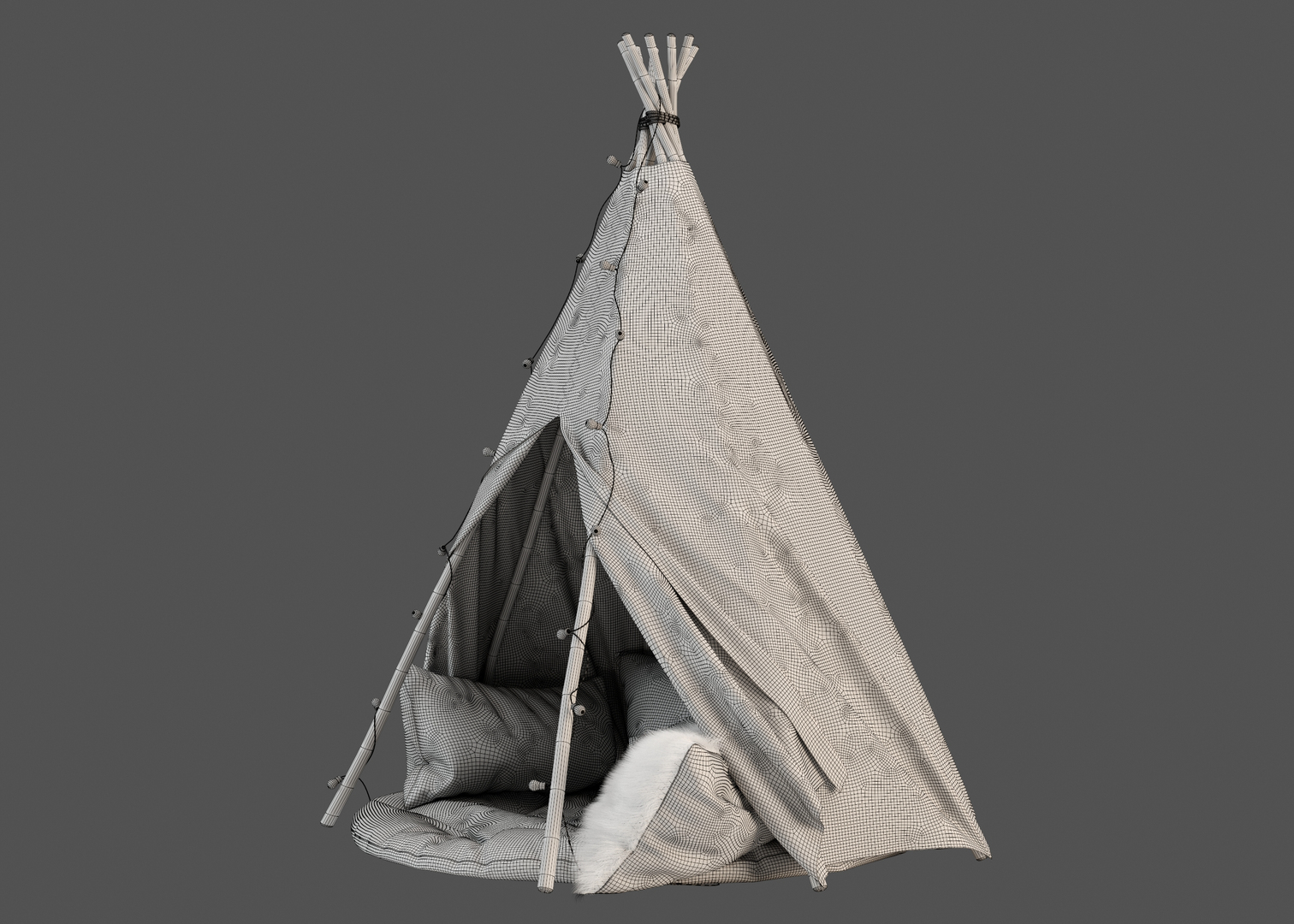 Kids teepee 3D model - TurboSquid 1506135