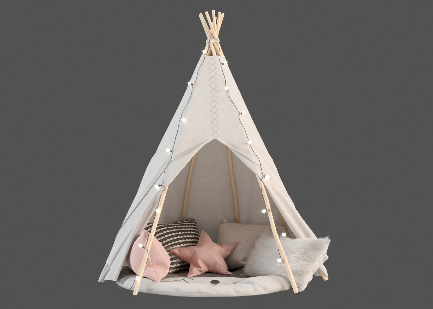 Kids Teepee 3D Model - TurboSquid 1506135