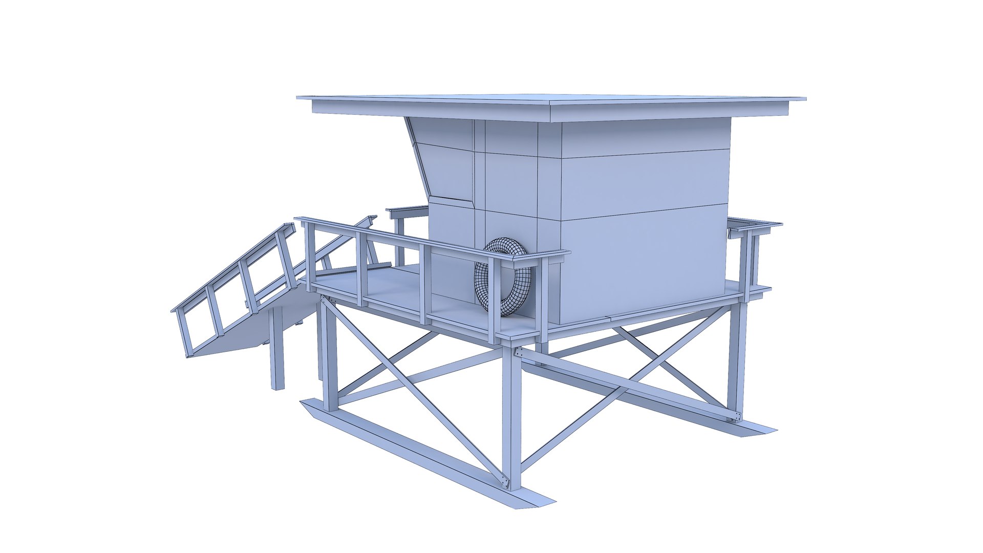 Lifeguard Station - Green 3D Model - TurboSquid 1913747