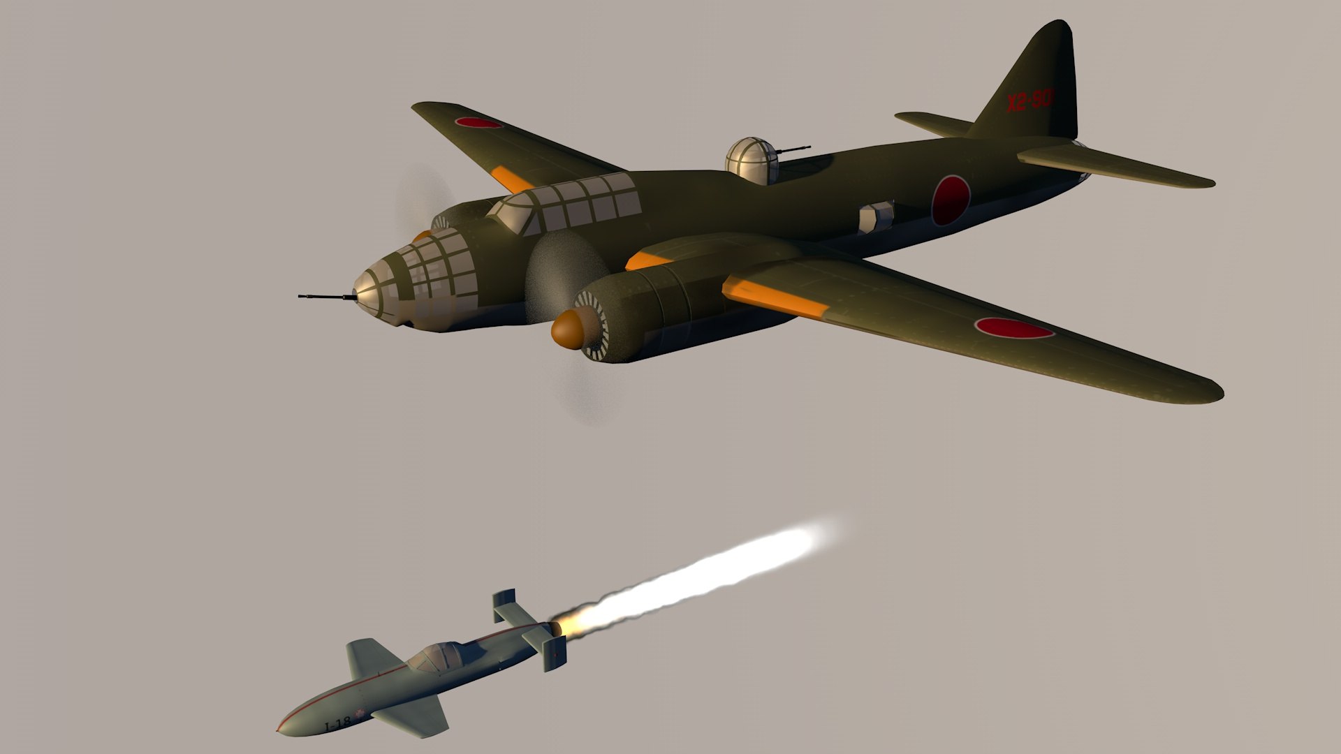 3D model MXY-7 Ohka G4M Betty - TurboSquid 1844153