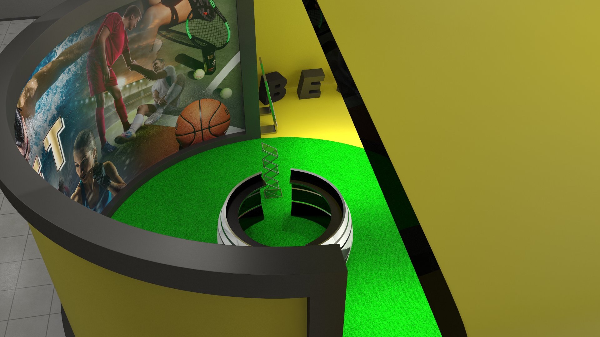 Betting exhibition stand 3D - TurboSquid 1613186