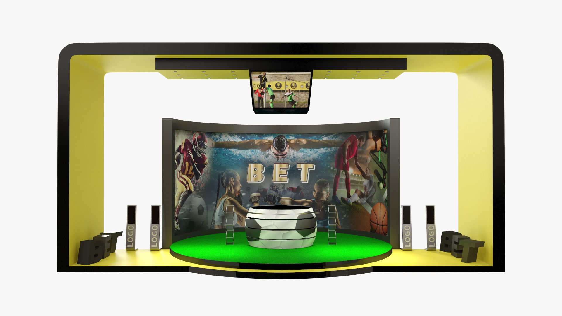 Betting exhibition stand 3D - TurboSquid 1613186