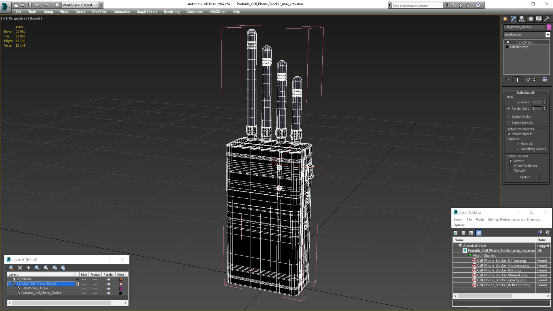 3D Model Portable Cell Phone Blocker - TurboSquid 1892102