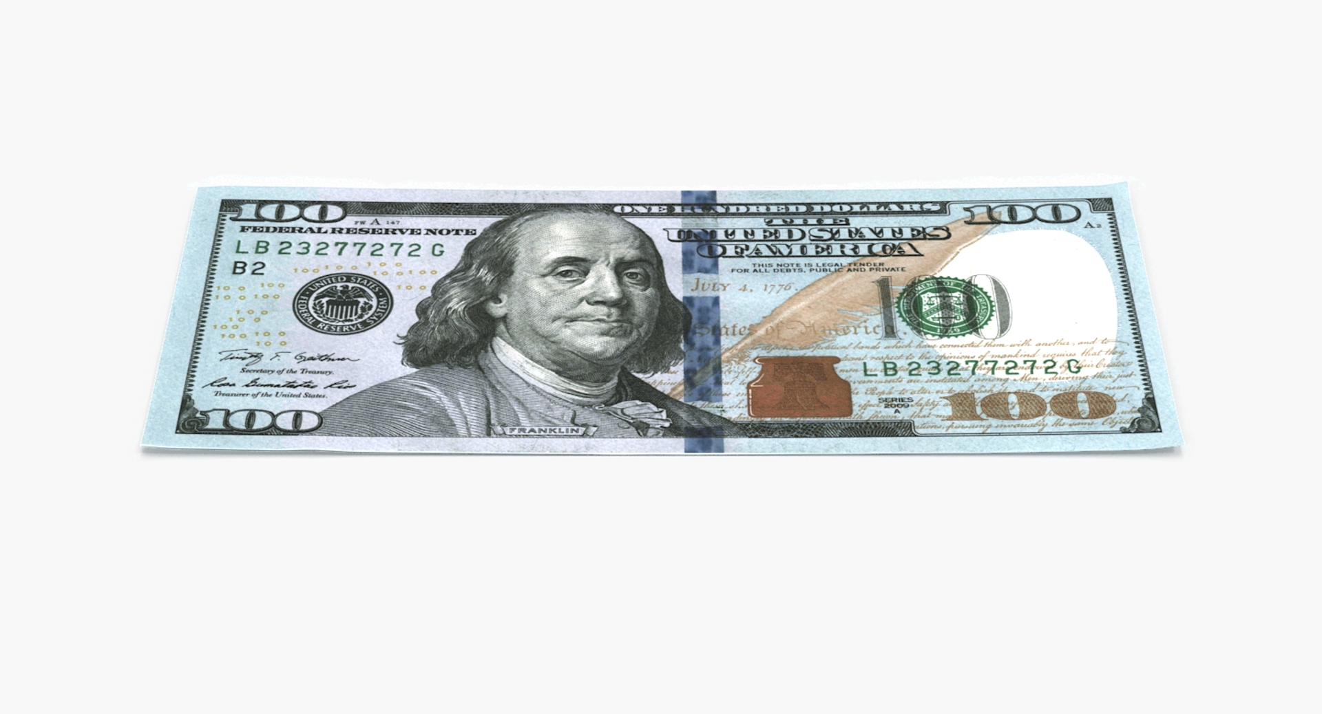 New 100 Dollar Bills 3D Model - TurboSquid 1324186