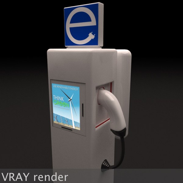 3d model electric vehicle car charging