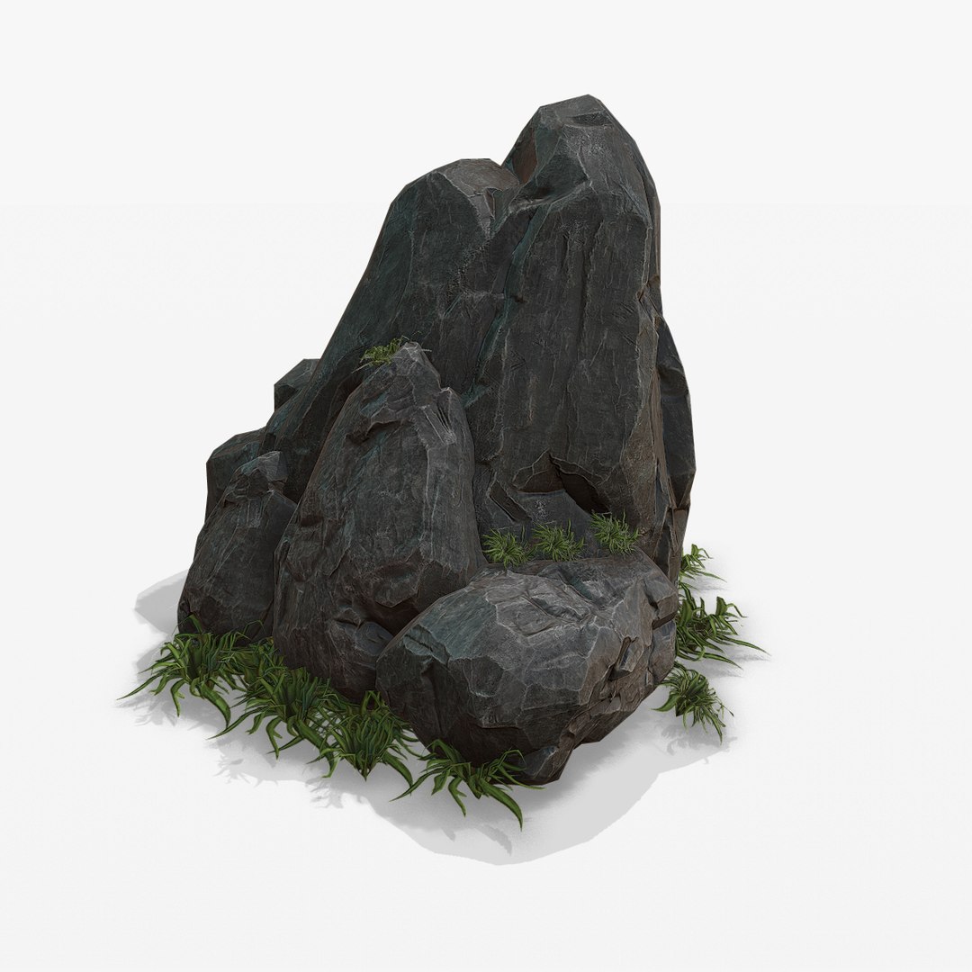 3D Black Rock Model - TurboSquid 1152394