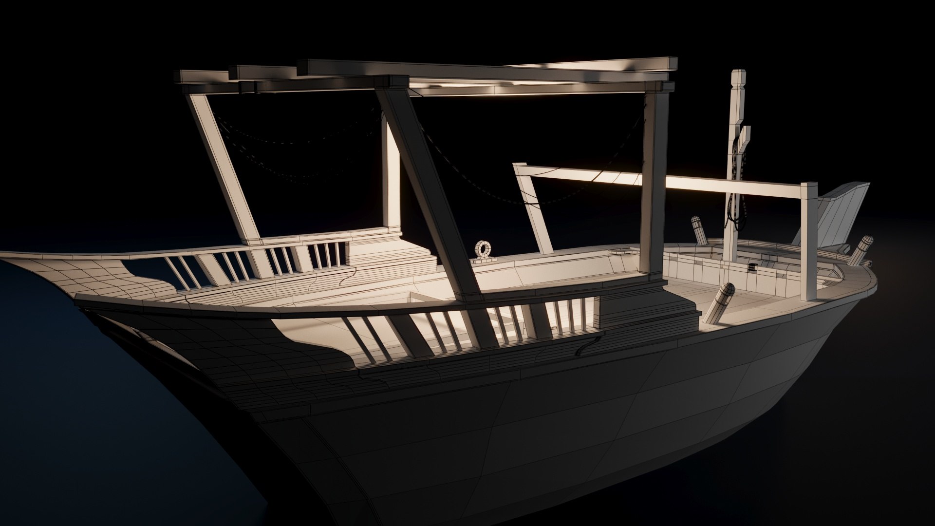 3D Saudi Ship - Traditional Arabian Dhow - TurboSquid 2170731