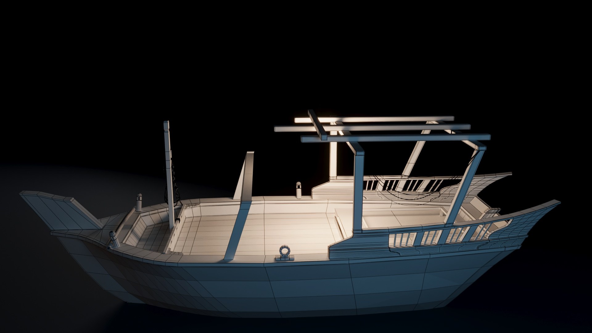 3D Saudi Ship - Traditional Arabian Dhow - TurboSquid 2170731