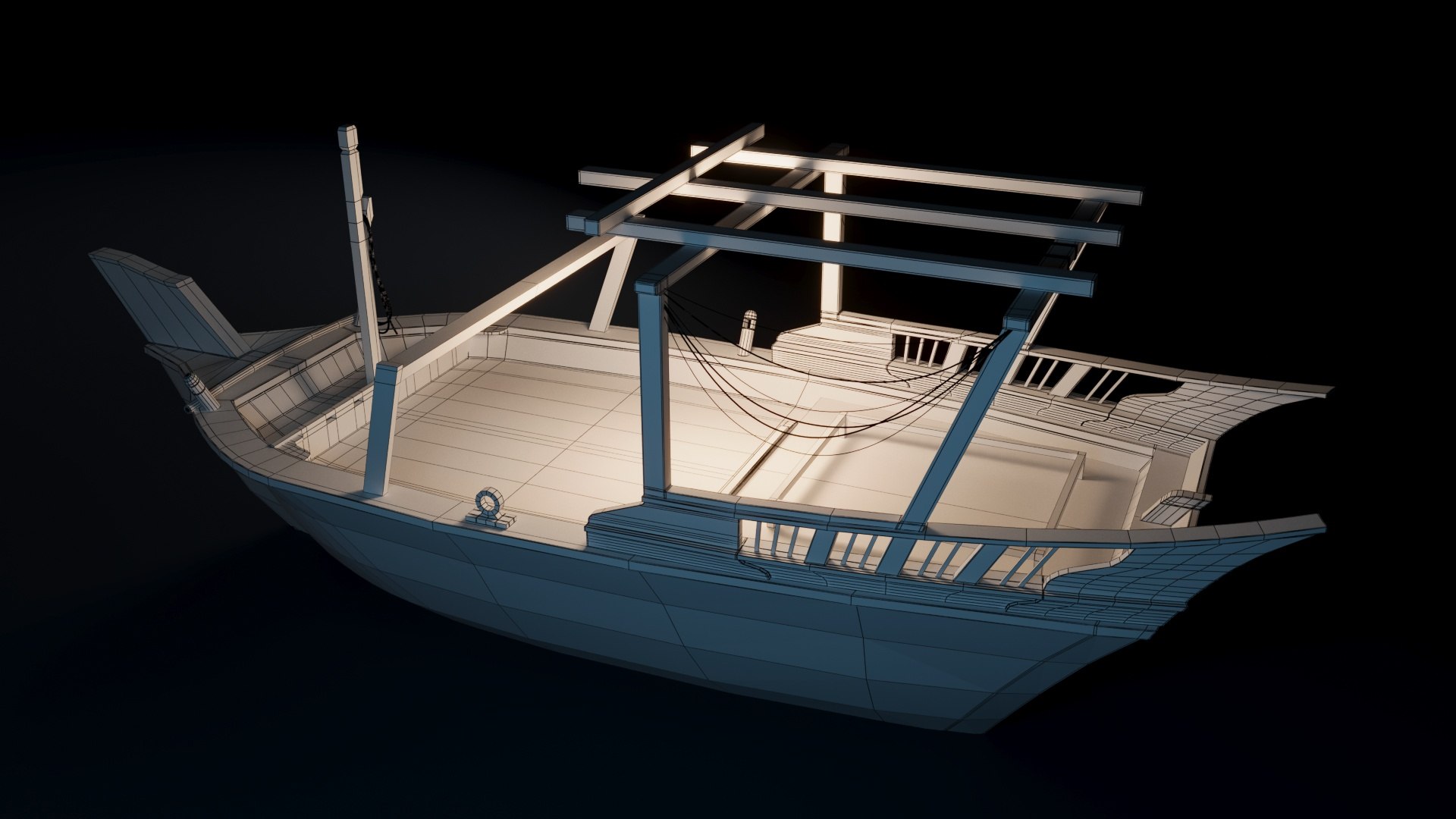 3D Saudi Ship - Traditional Arabian Dhow - TurboSquid 2170731