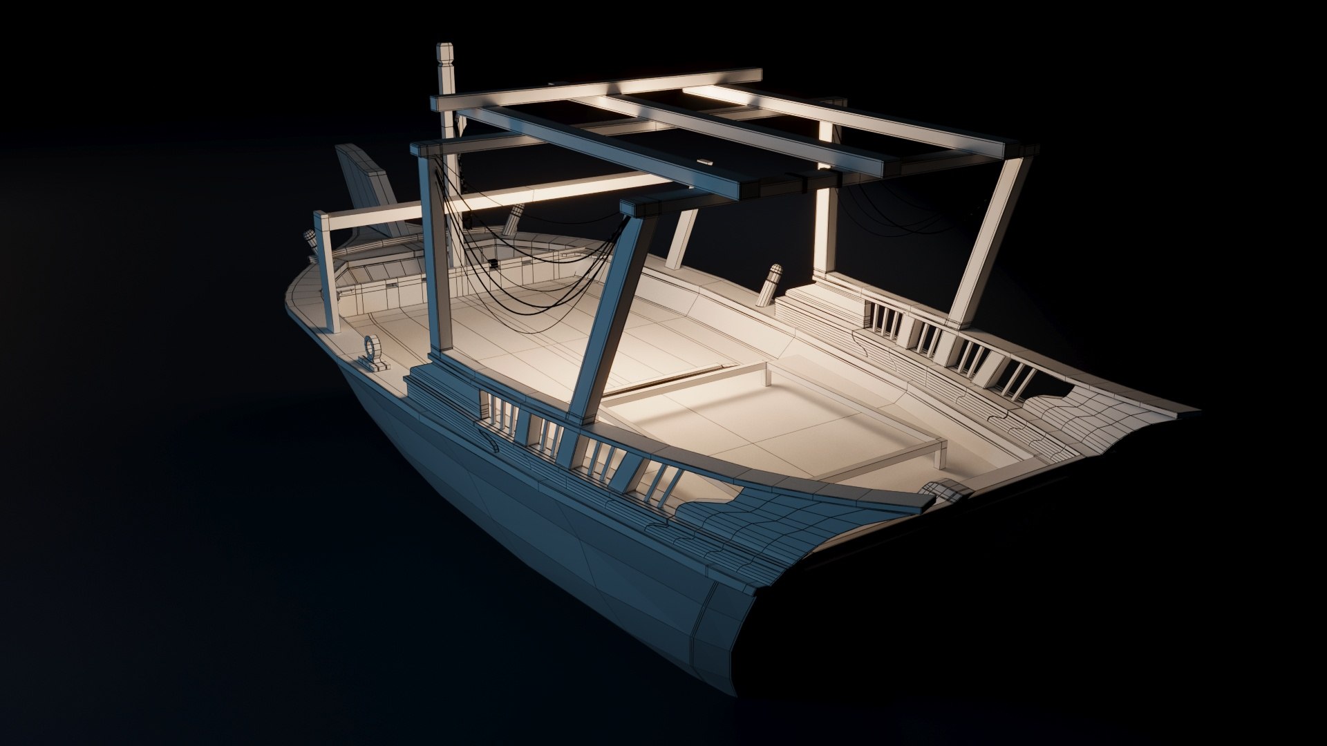 3D Saudi Ship - Traditional Arabian Dhow - TurboSquid 2170731