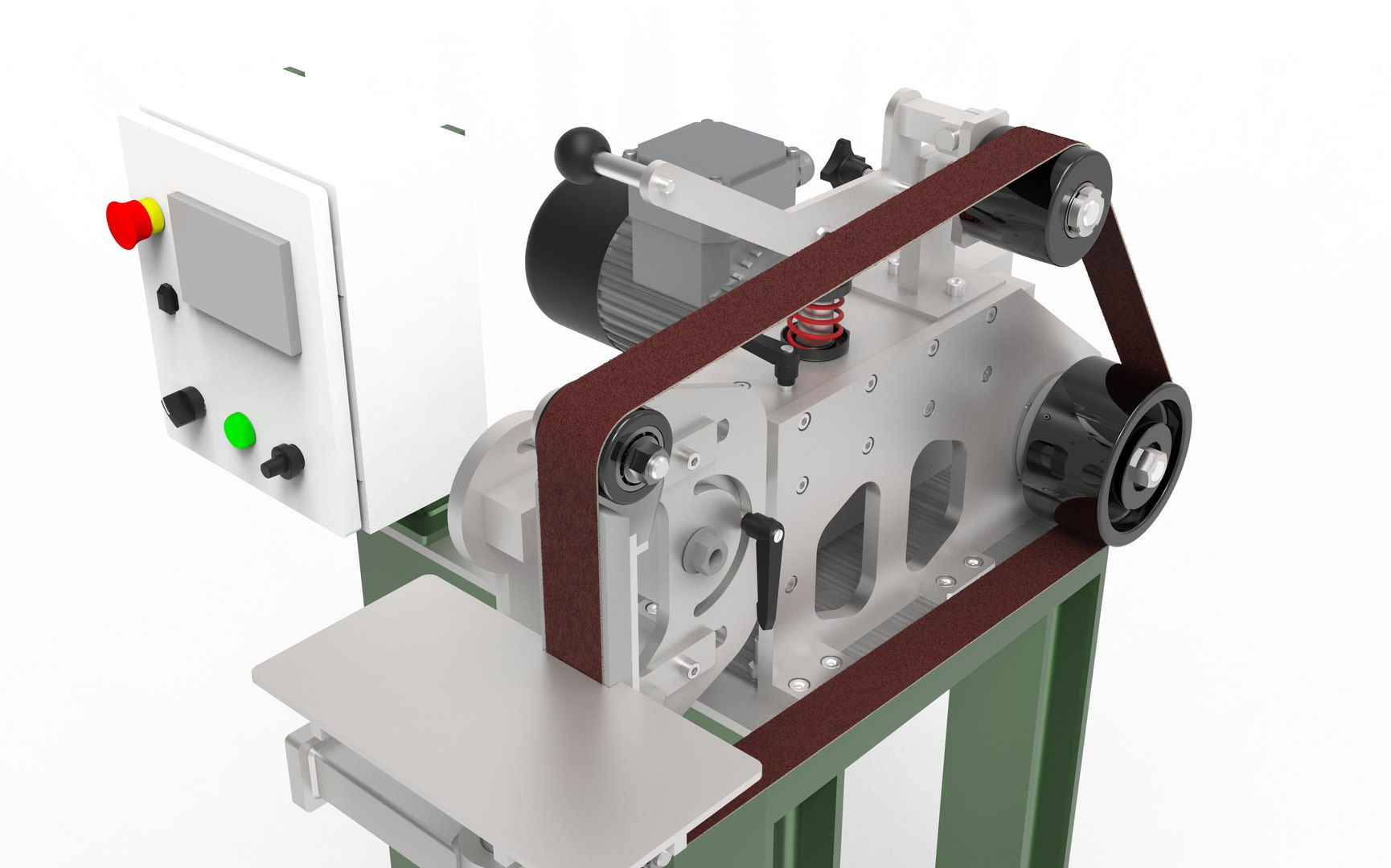 3D V095 Wide Band Sanding Grinder Machine model - TurboSquid 1830767