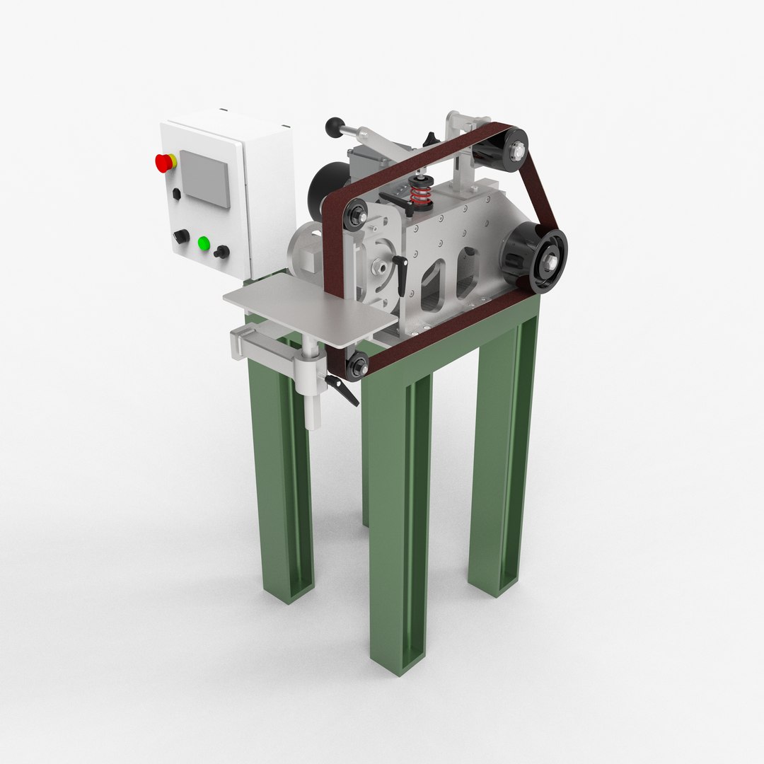 3D V095 Wide Band Sanding Grinder Machine model - TurboSquid 1830767