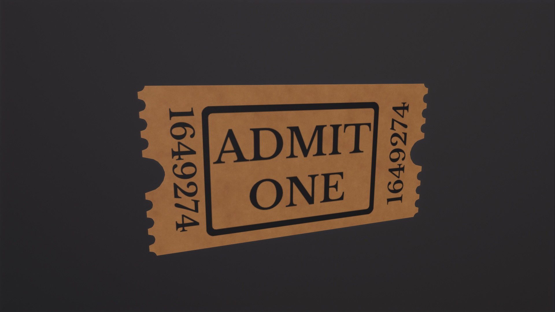 3D Movie Ticket Model - TurboSquid 2143549