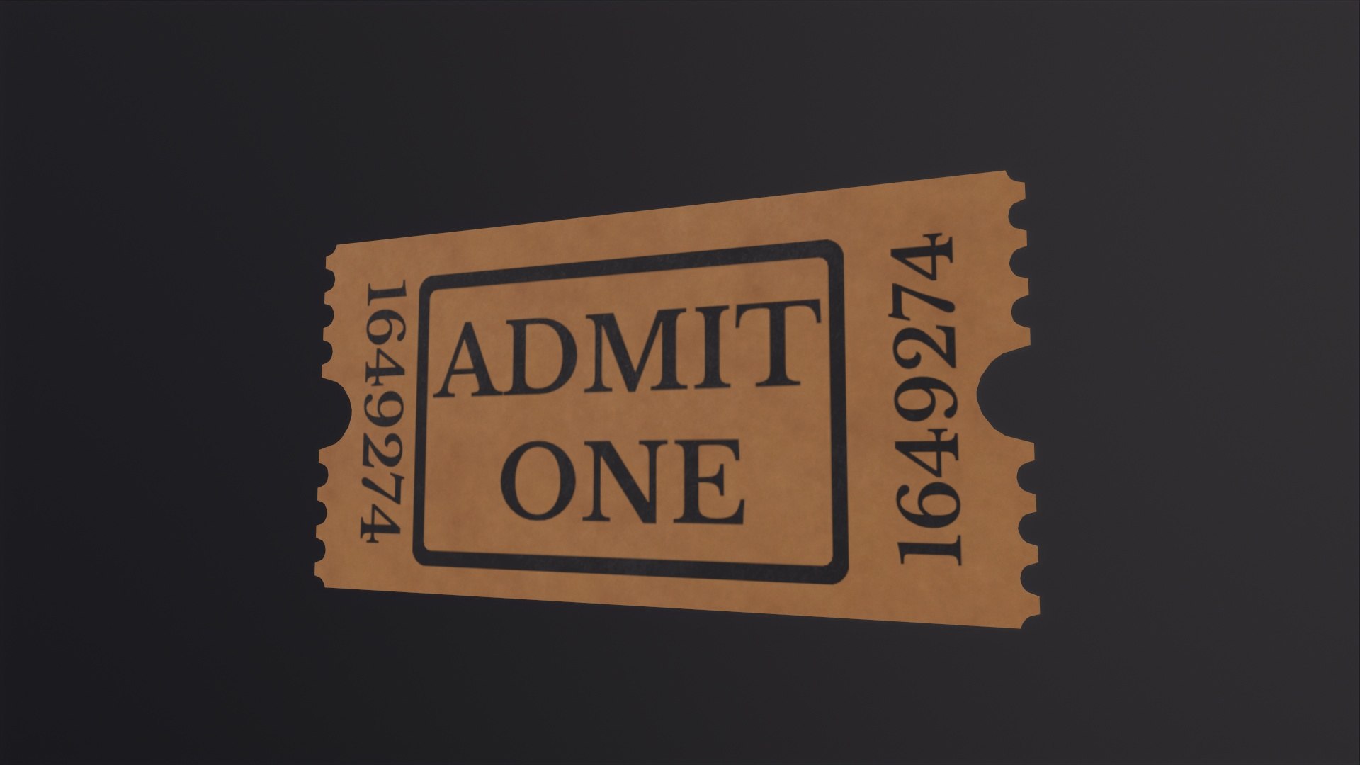 3D Movie Ticket Model - TurboSquid 2143549
