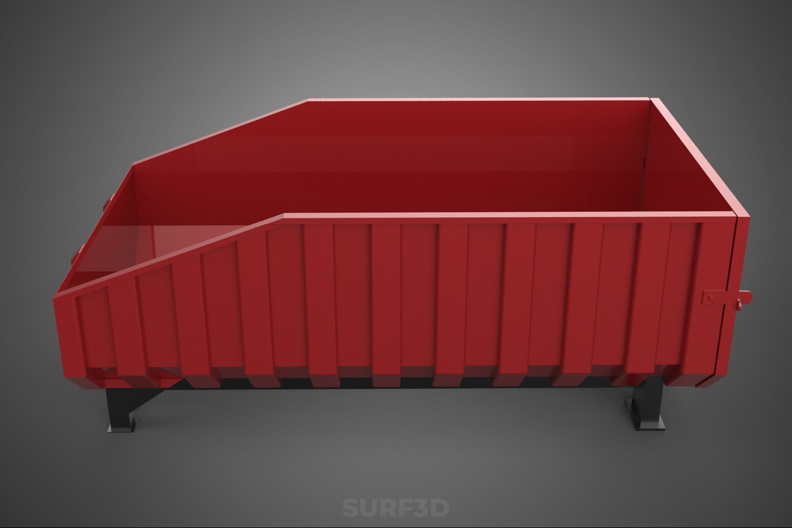 BIN TRUCK BED DUMP BODY BOX CONTAINER CARGO VEHICLE PICK UP CAR 3D ...