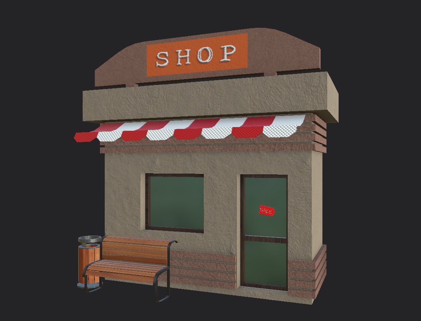 3D Cartoon Shop - TurboSquid 1527579