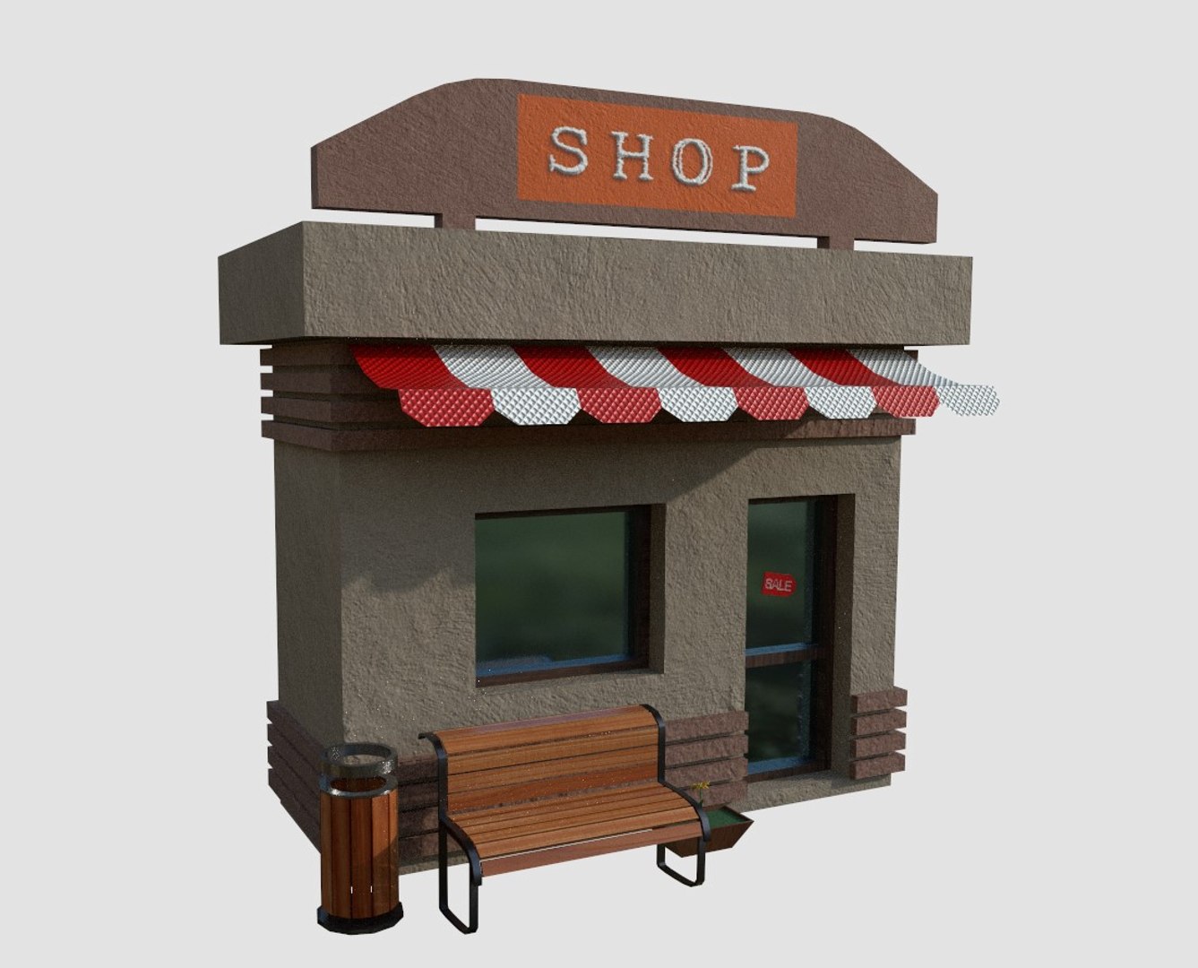 3D Cartoon Shop - TurboSquid 1527579